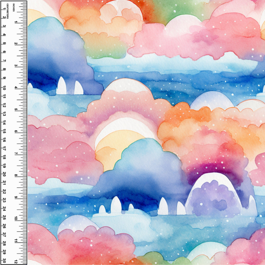 PREORDER Watercolour Cloud Spectrum – Bare Necessities Fabrics